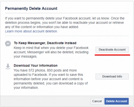 How to Deactivate Your Facebook Account and Messenger | Robots.net