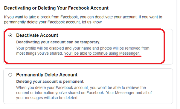 How to Deactivate Your Facebook Account and Messenger | Robots.net